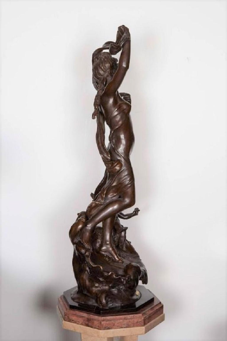 Very Large Original French 19th Century spelter Statue Signed Hippolyte ...