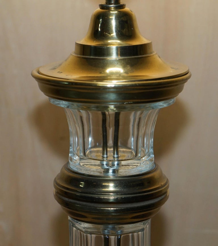 Very Large Pair of Fully Restored Vintage Glass Lighthouse Brass Tables ...