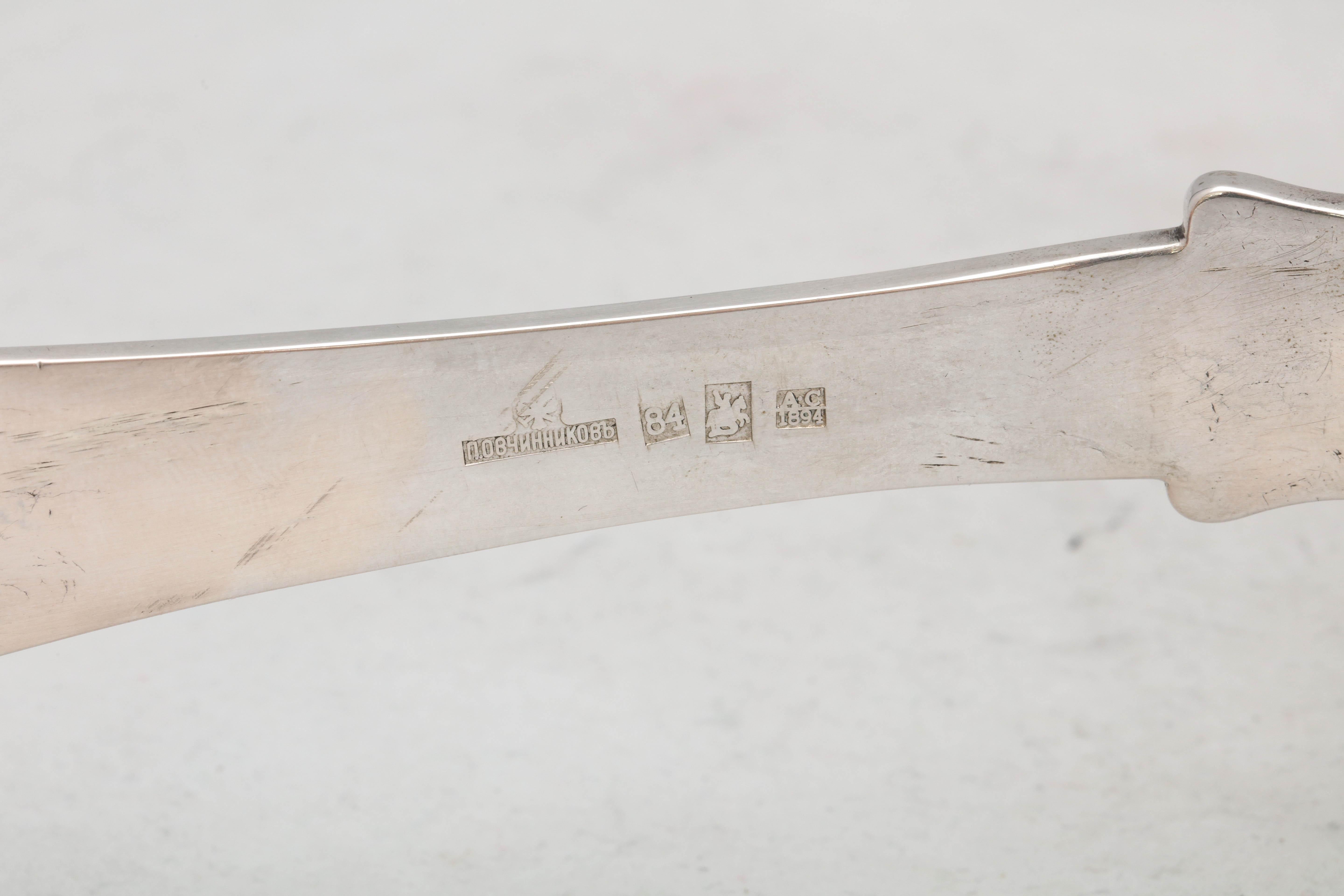 Very Large Russian Silver '.840' Ovchinnikov Serving Spoon at 1stDibs ...
