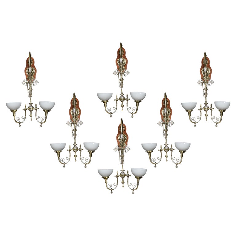 Very Large Set of Six Wall Lights at 1stDibs