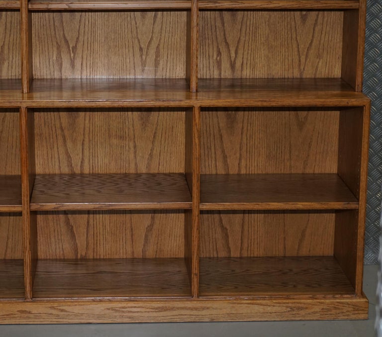 Very Large and Solid American Oak Veneered Library Bookcase Height ...