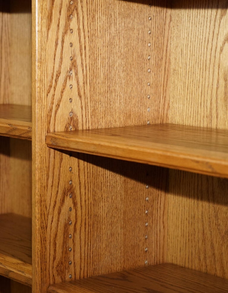 Very Large and Solid American Oak Veneered Library Bookcase Height ...
