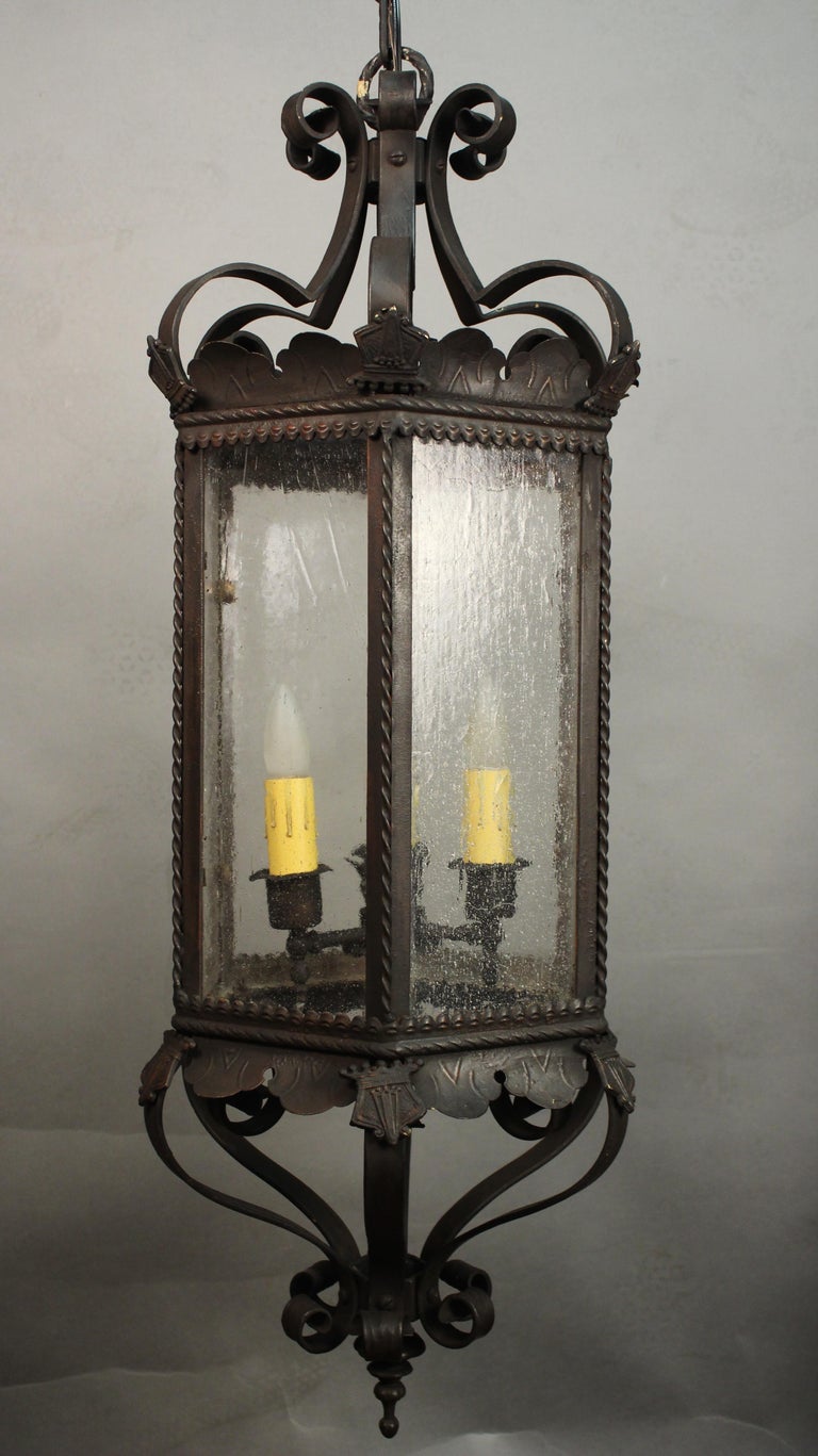 Very Large Spanish Revival 1920s Lantern Salvaged from Local Estate at ...