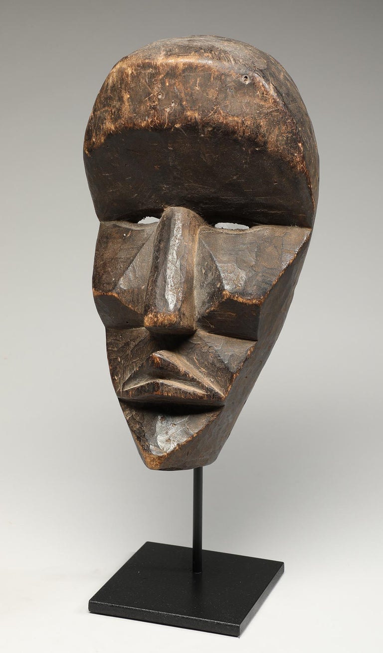 Very Large Strong Expressive Cubist Dan Mask Early 20th Century Liberia ...