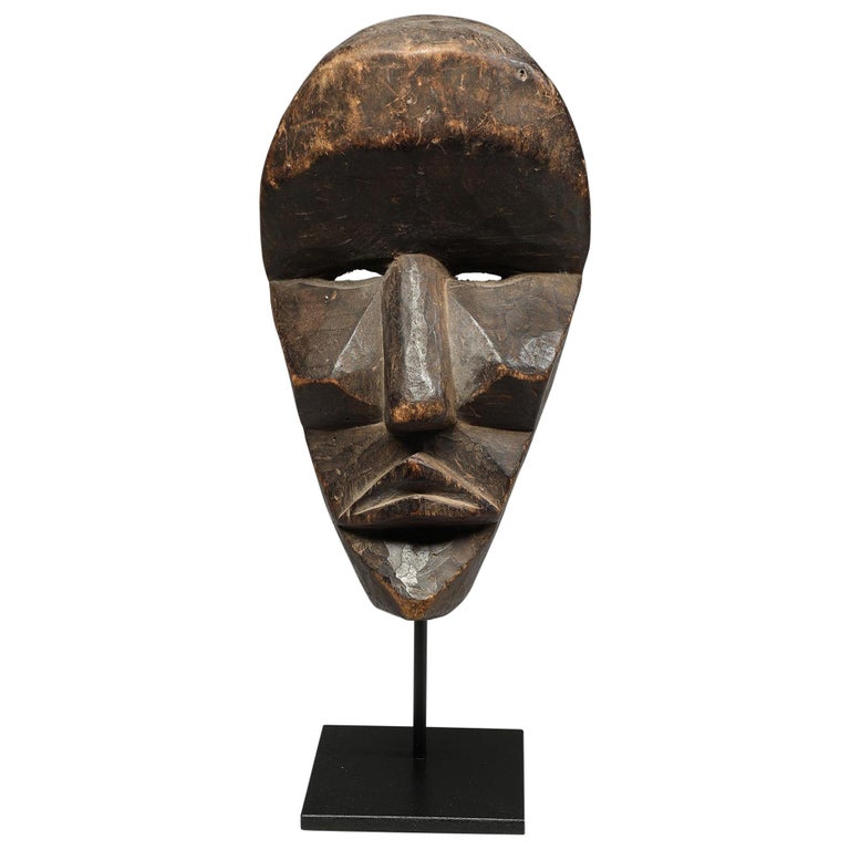 Very Large Strong Expressive Cubist Dan Mask Early 20th Century Liberia ...