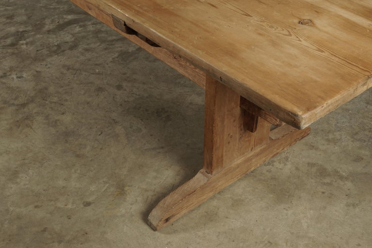 Rare Swedish Bockbord Table in Pine, circa 1850 at 1stDibs