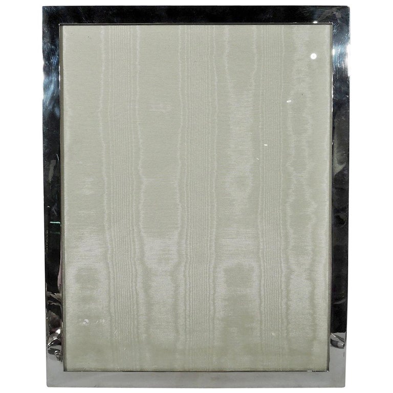 Very Large Tiffany Modern Sterling Silver Picture Frame For Sale at 1stDibs