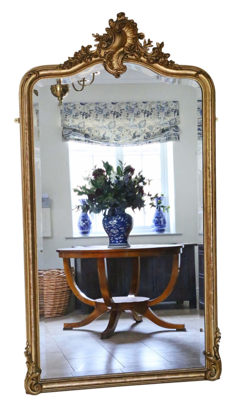 Very Large Victorian Gilt Full Height Wall Mirror, 19th Century at 1stDibs