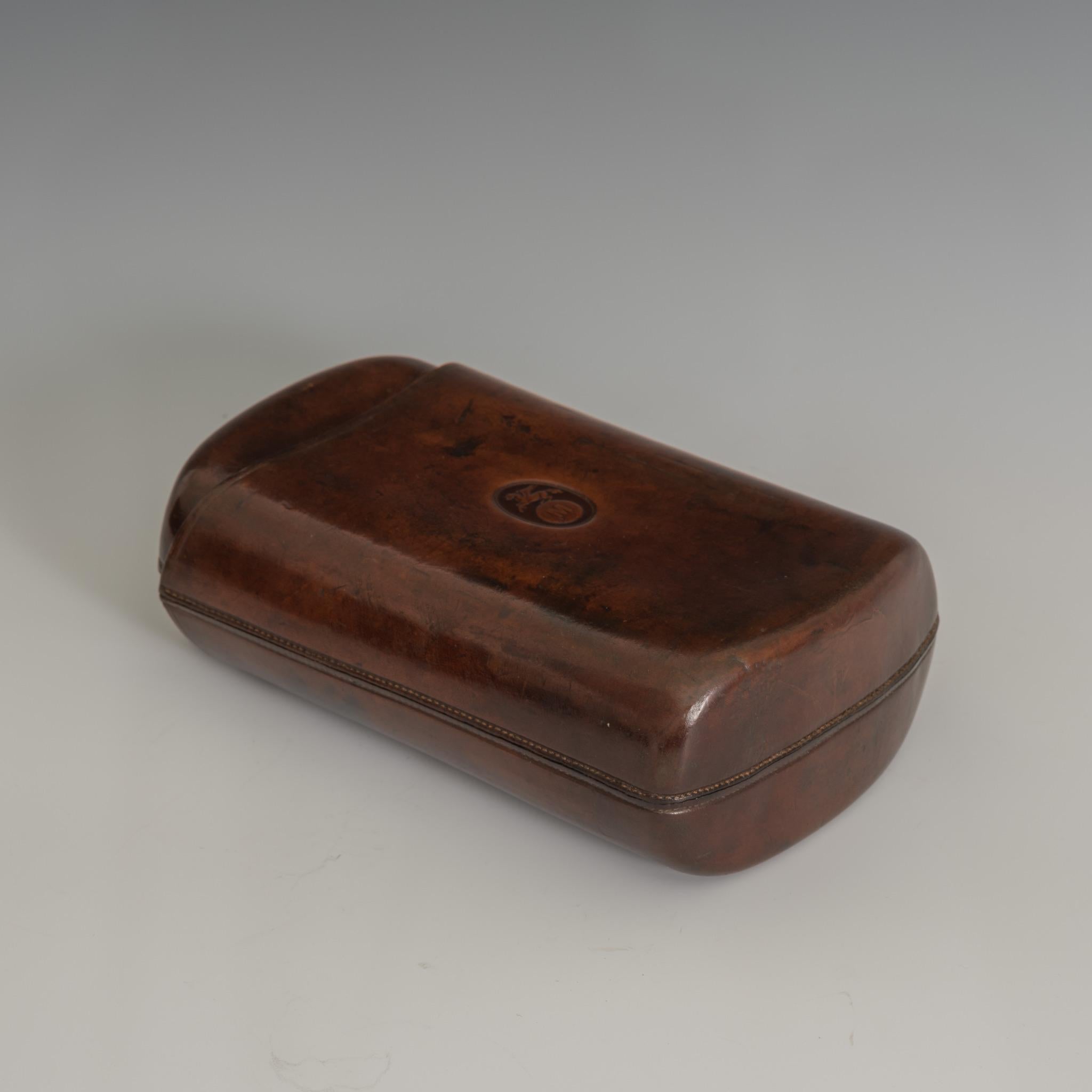 Very Large Victorian Leather Cigar Case, circa 1850 For Sale at 1stDibs