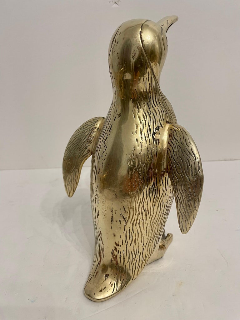 Very Large Vintage Hollywood Regency Brass Penguin Sculpture For Sale ...
