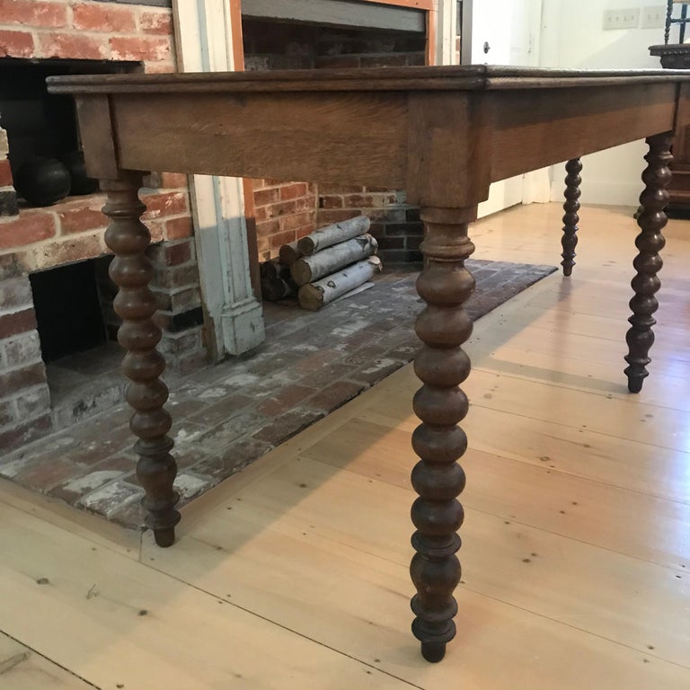 Very Long 19th Century French Oak Refectory Farmhouse Table at 1stDibs