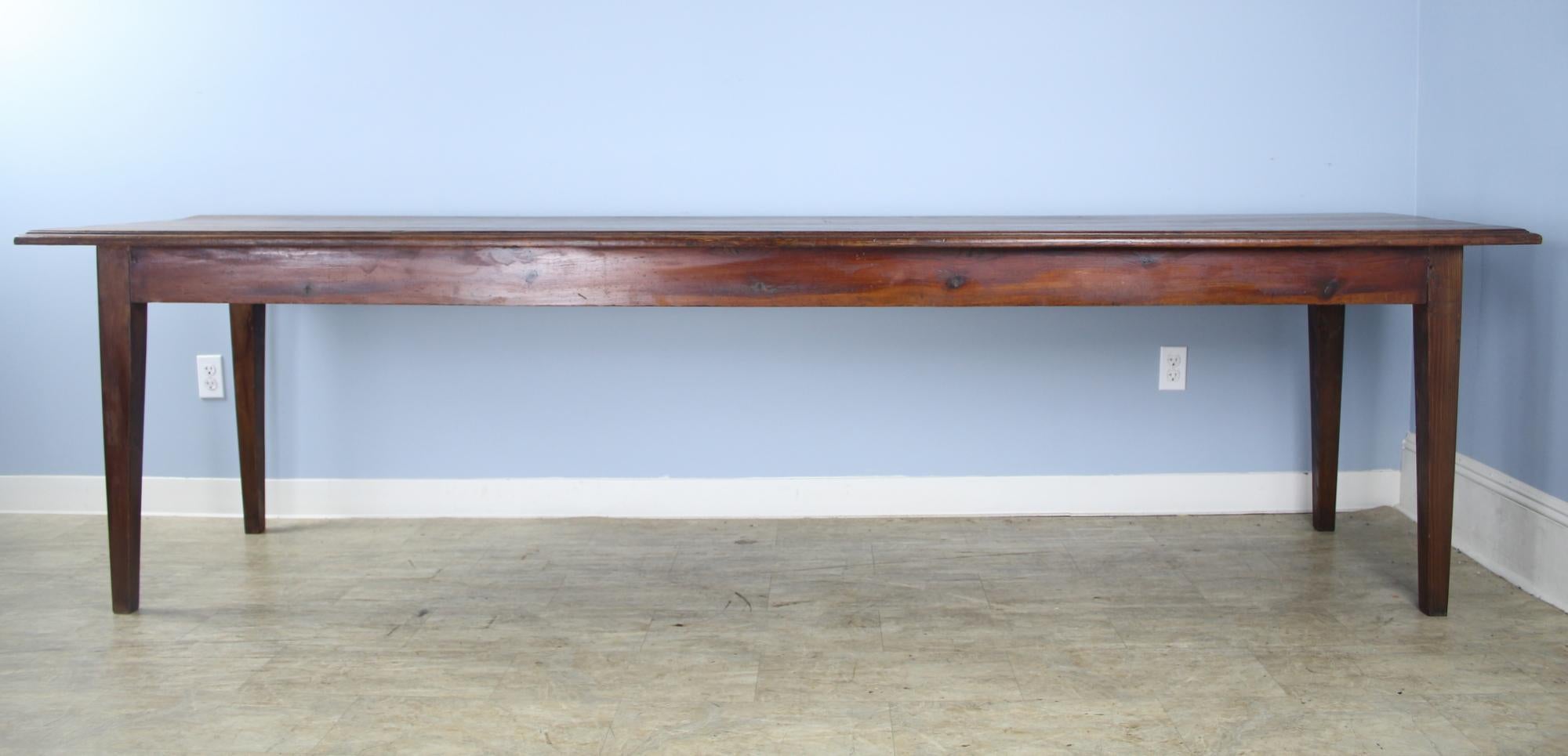 Very Long Antique French Country Pine Farm Table at 1stDibs | long farm ...