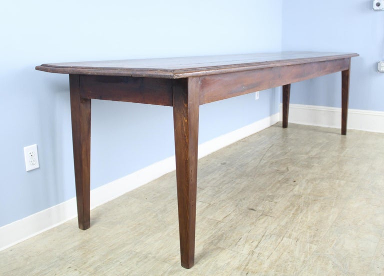Very Long Antique French Country Pine Farm Table at 1stDibs