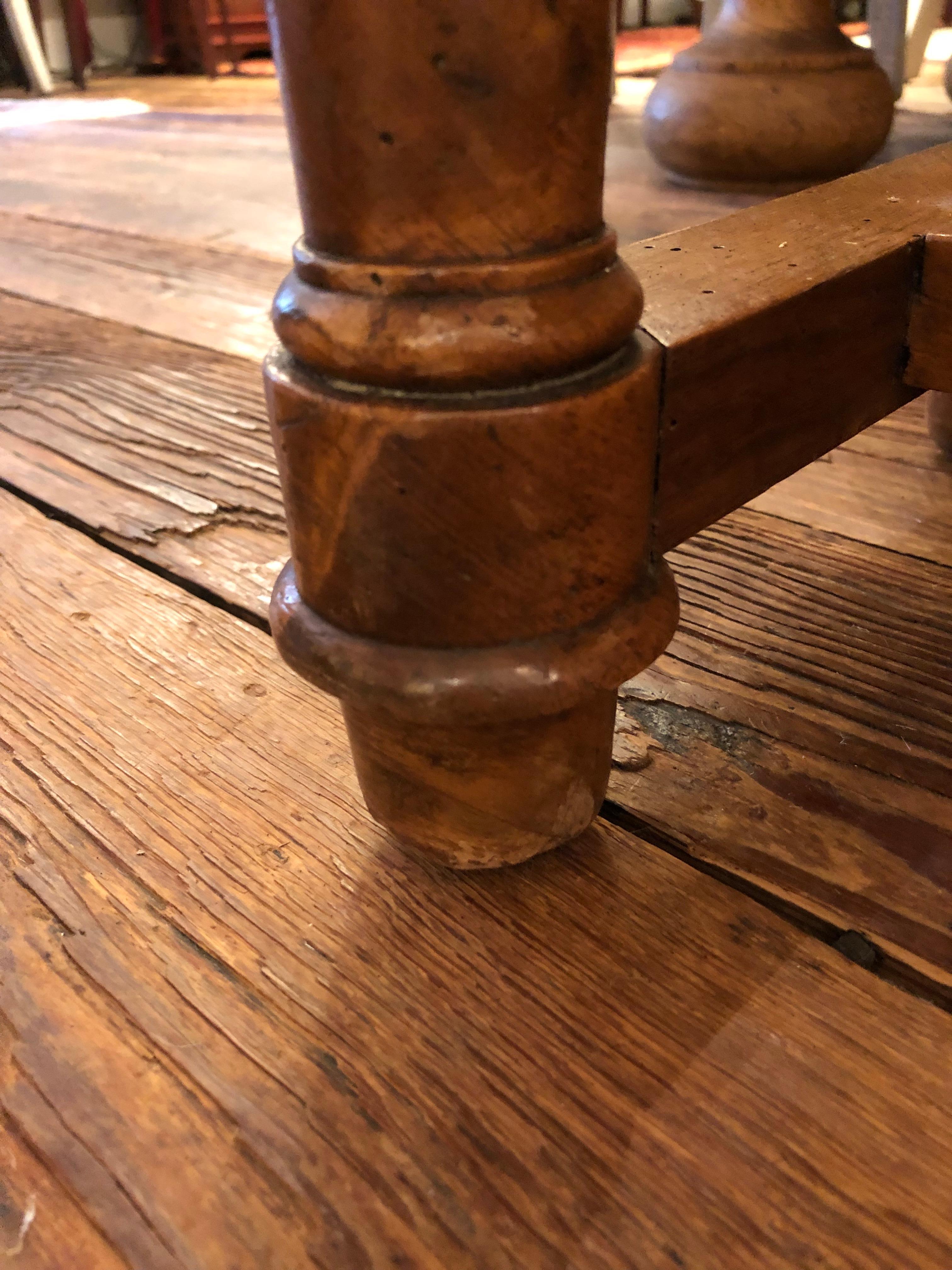 Very Long Antique Nantucket Mudroom Bench with Updated Upholstery For ...