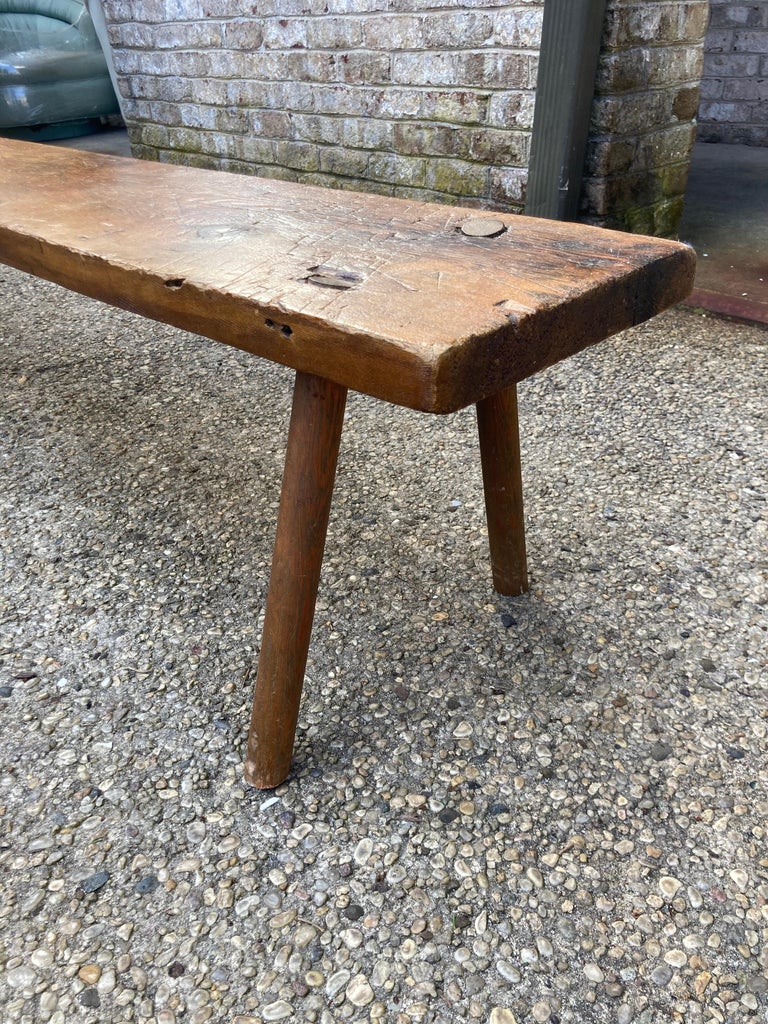 Very Long Wood Bench at 1stDibs