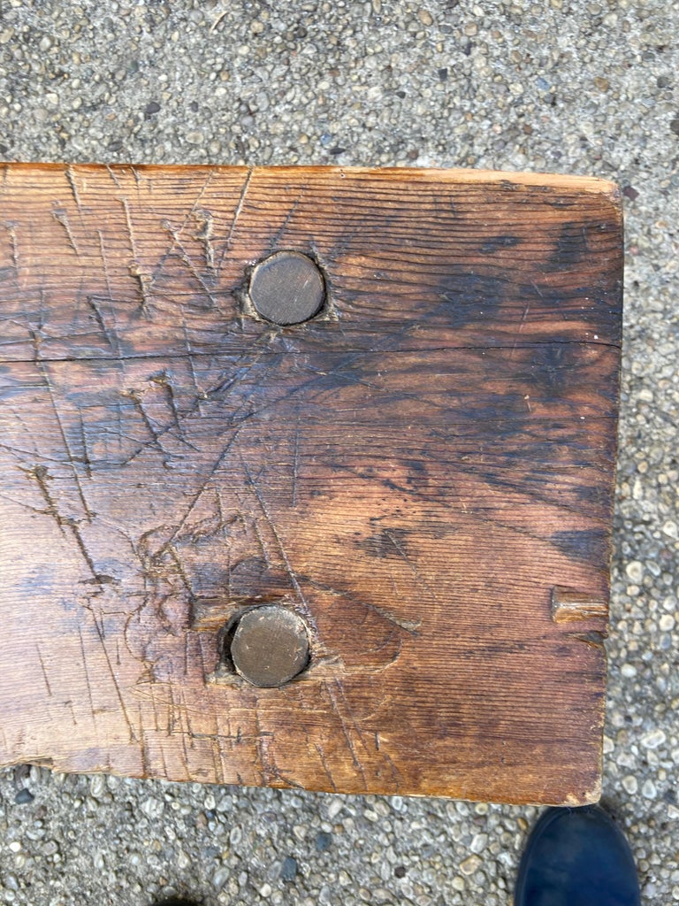 Very Long Wood Bench at 1stDibs