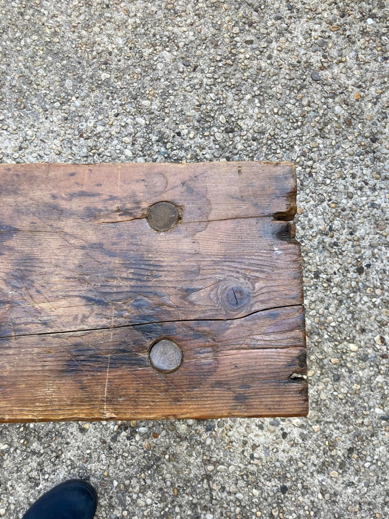 Very Long Wood Bench at 1stDibs