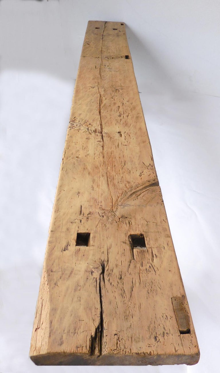 Very Long Stone and Wood Console at 1stDibs | stone and wood furniture