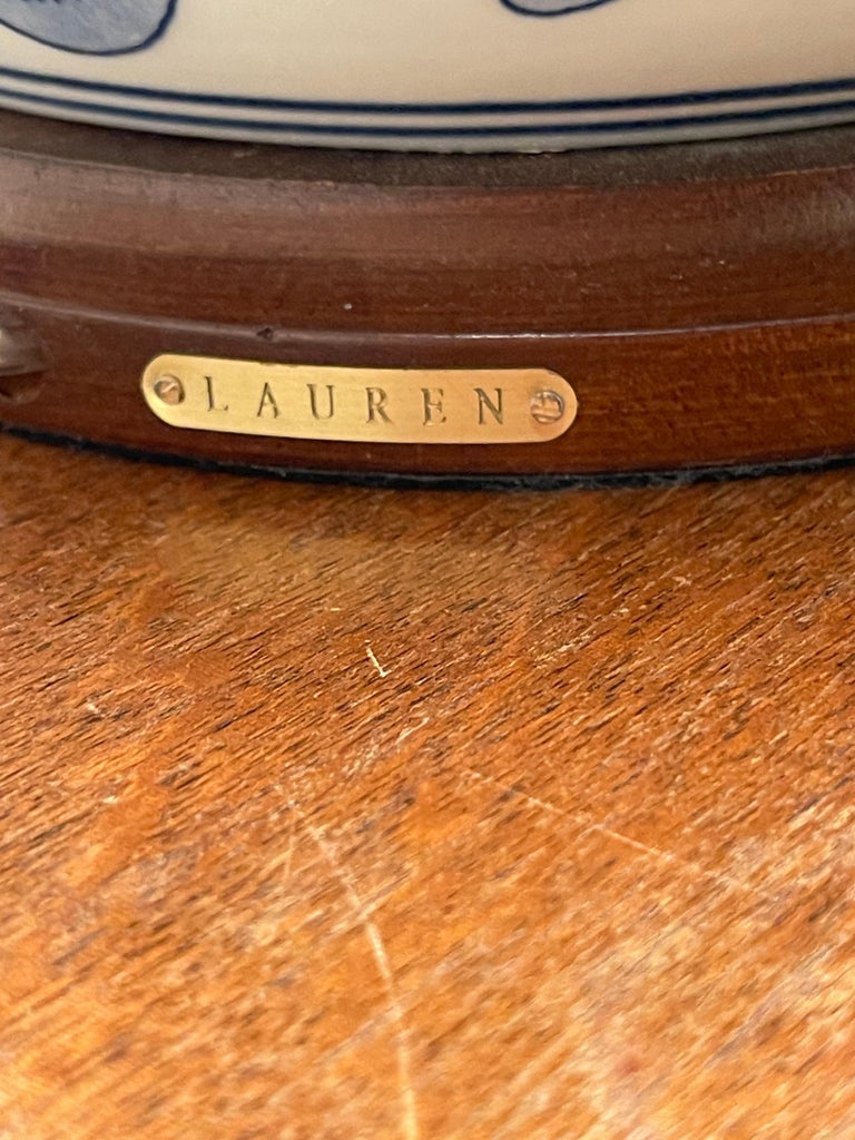 Very Lovely Pair Of Ralph Lauren Blue Chinese Roses Porcelain Table ...