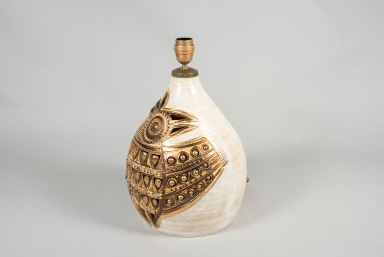 Very Nice Ceramic Table Lamp by Georges Pelletier For Sale at 1stDibs