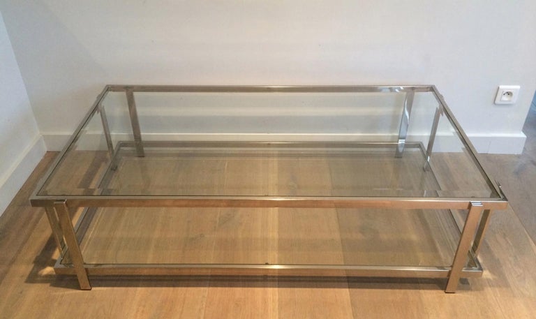 Very Nice Chrome Coffee Table, circa 1970 For Sale at 1stDibs