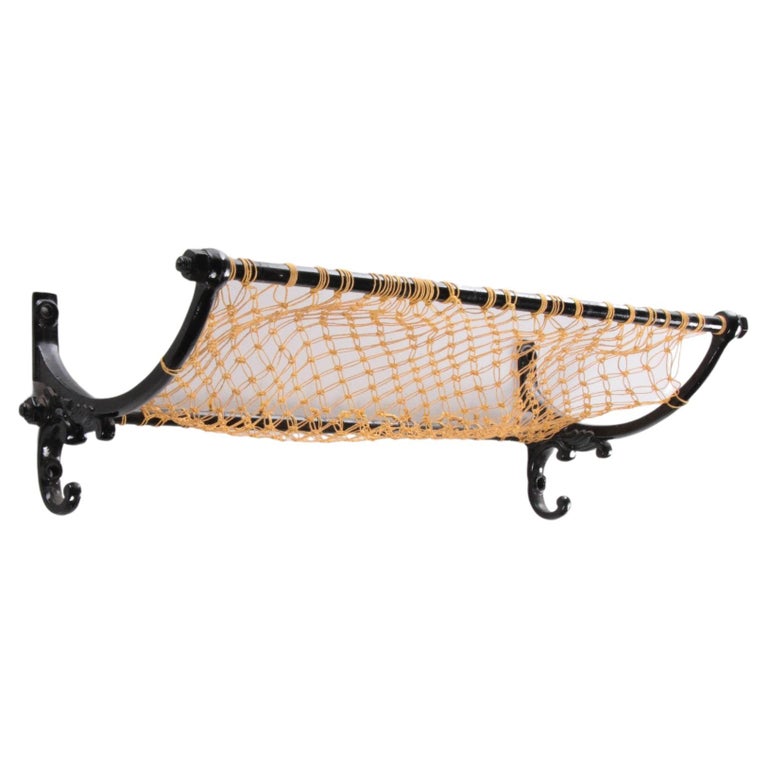 Very nice old cast iron hat rack from a train 1900 For Sale at 1stDibs
