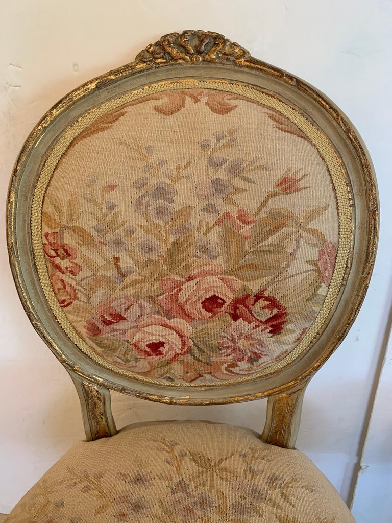 Very Pretty Pair of Louis XVI Style Oval Back Fauteuils Side Chairs at ...