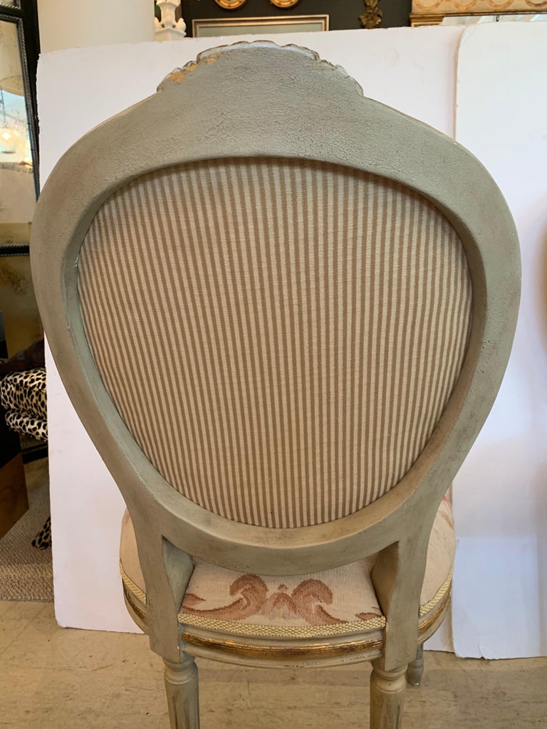 Very Pretty Pair of Louis XVI Style Oval Back Fauteuils Side Chairs at ...