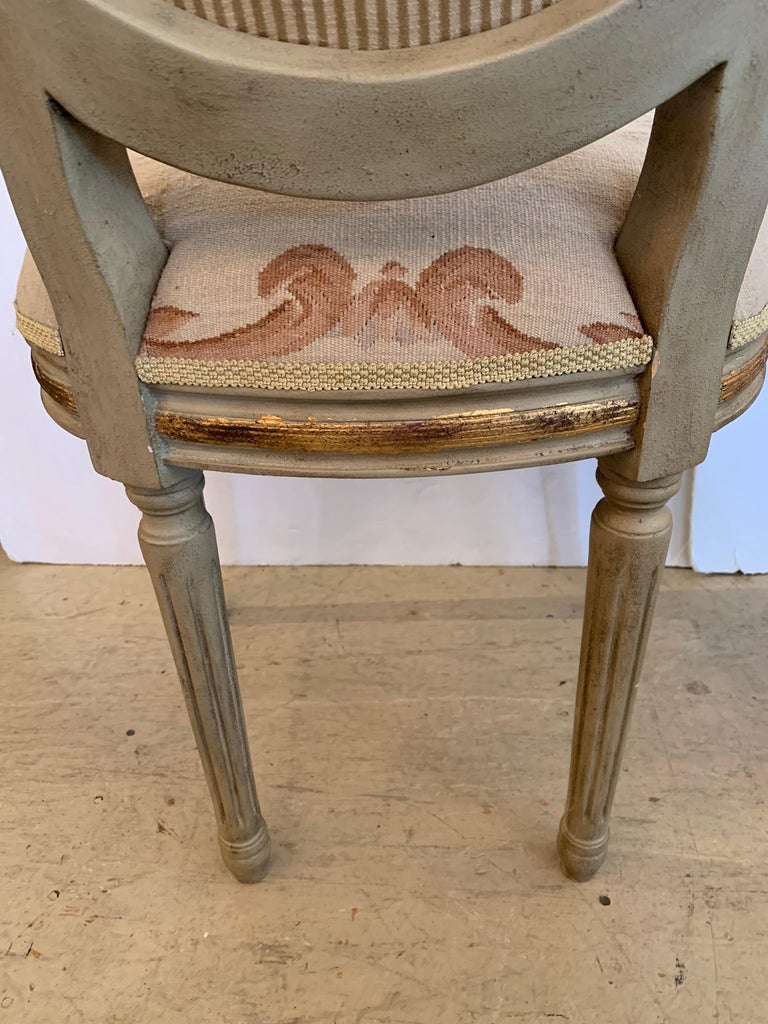 Very Pretty Pair of Louis XVI Style Oval Back Fauteuils Side Chairs at ...