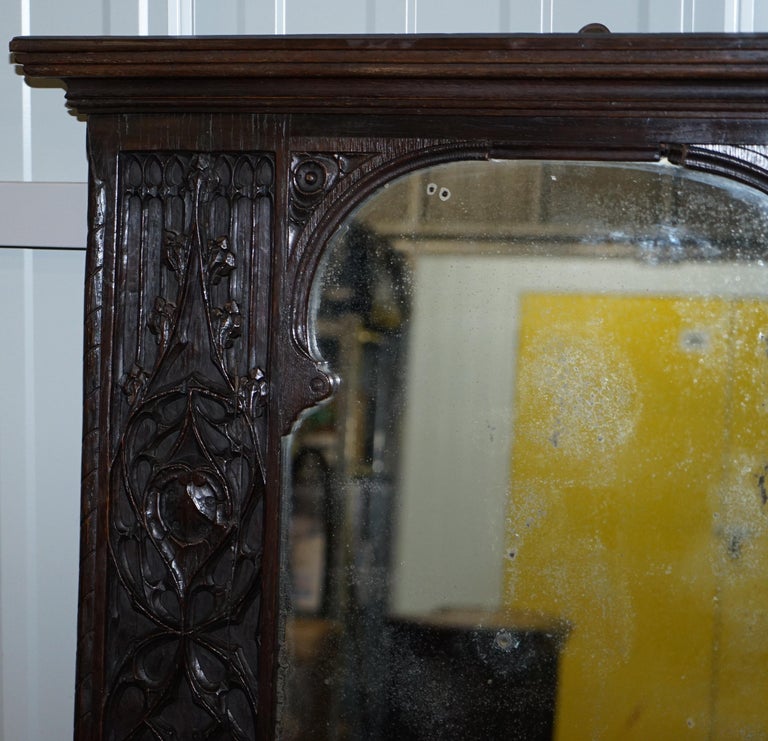 Very Rare 16th Century Gothic Tracery Decoration Wall Mirror Hand ...