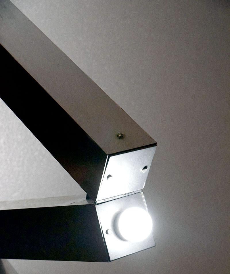 Very rare aluminum lamp by Obor Illuminating, 1970s at 1stDibs