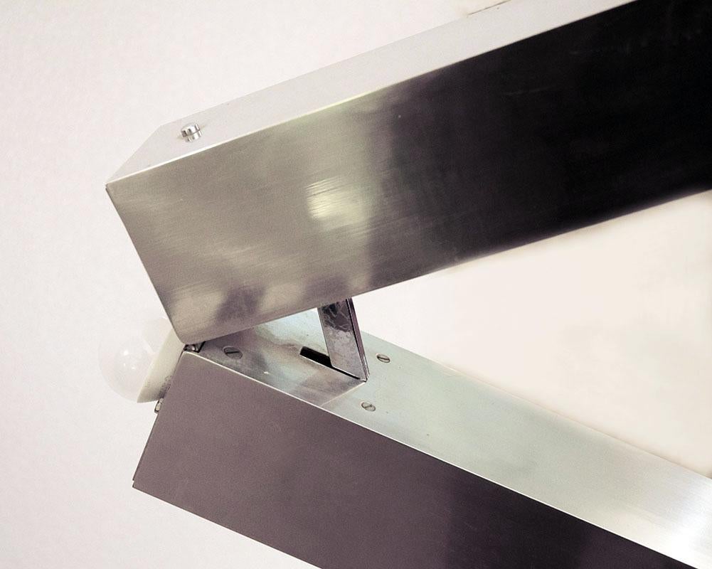 Very rare aluminum lamp by Obor Illuminating, 1970s at 1stDibs