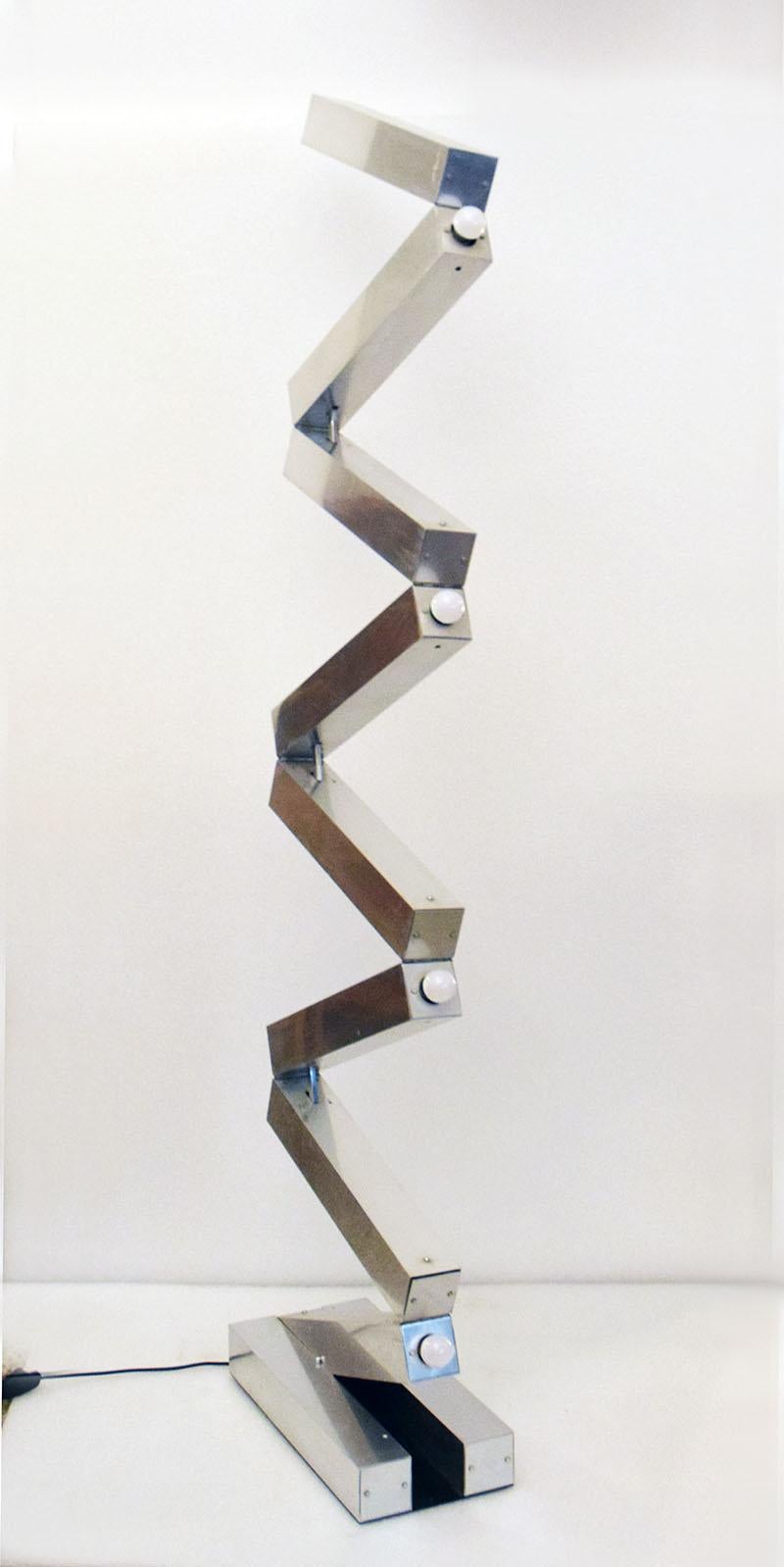 Very rare aluminum lamp by Obor Illuminating, 1970s at 1stDibs