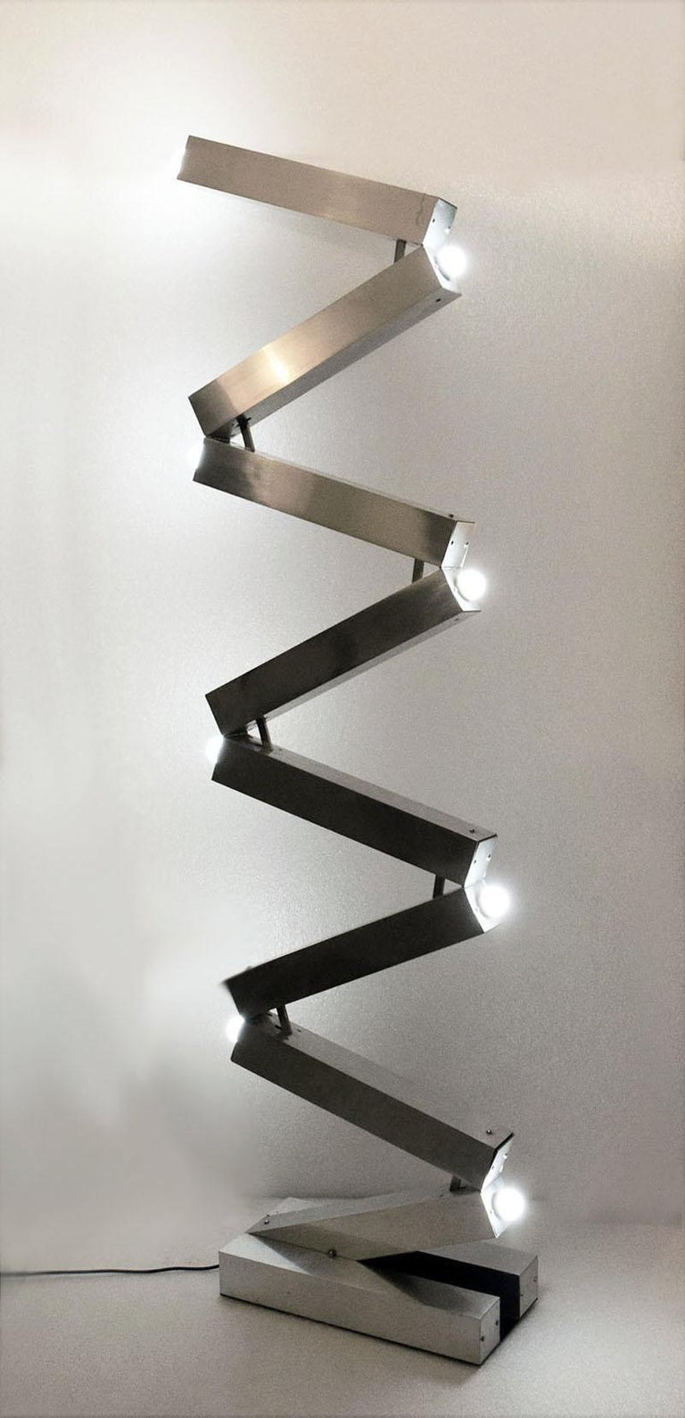 Very rare aluminum lamp by Obor Illuminating, 1970s For Sale at 1stDibs