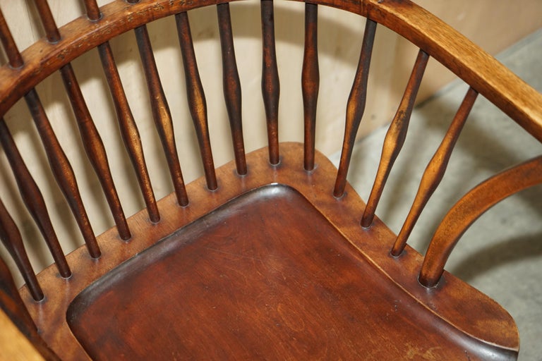 Very Rare and Important 19th Century Wingback Windsor Spindle Armchair ...