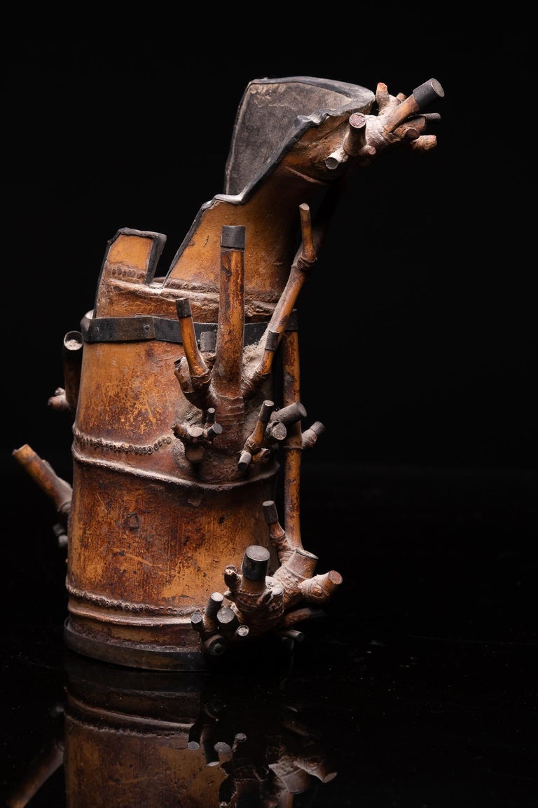 Very Rare and Old Chinese Tubular Water Pipe, Made from the Root of a ...