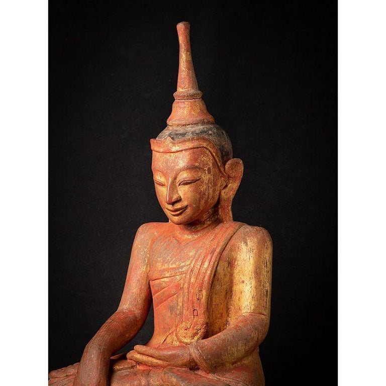 Very Rare Antique Wooden Burmese Buddha Statue from, Burma For Sale at ...