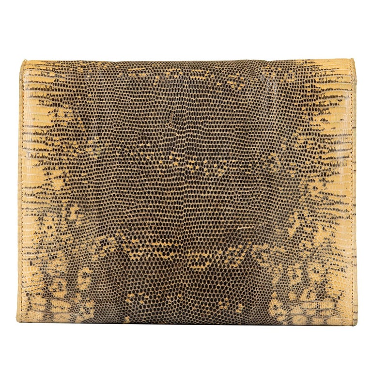 Very Rare Chanel 'Ombre' Lizard Evening Clutch/Shoulder Bag by Karl ...