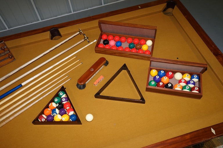 Very Rare Charles X circa 1800 Marquetry Inlaid POOL Snooker Billiards ...