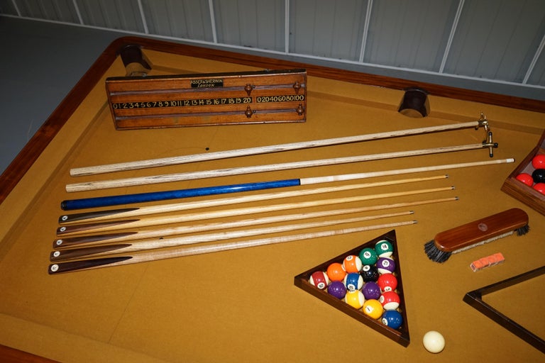 Very Rare Charles X circa 1800 Marquetry Inlaid POOL Snooker Billiards ...