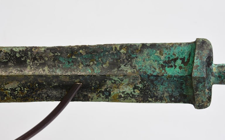 Very Rare Chinese Eastern Zhou Archaic Bronze Sword / Knife / Dagger / Weapon For Sale at 1stDibs