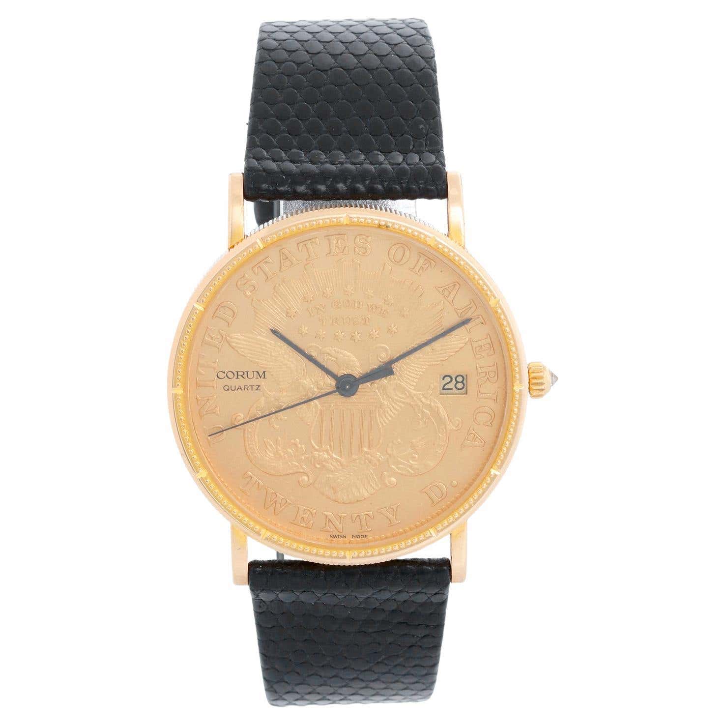 Corum 20 Coin Coin Watch Men s Watch In 18k Yellow Gold For Sale At Corum 20 Coin Coin Watch Men s Watch In 18k Yellow Gold For Sale At