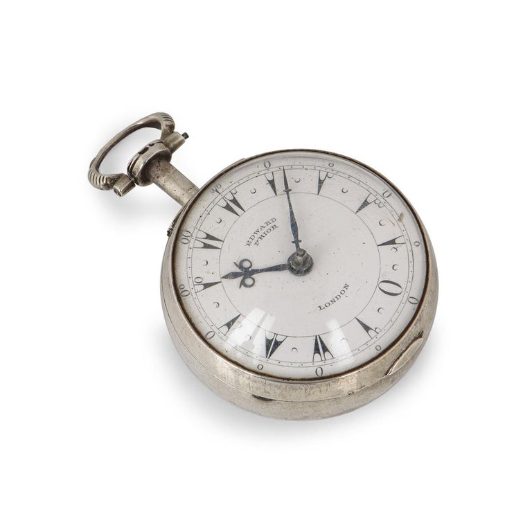 Very Rare Edward Prior Antique Silver Four Case Open Face Pocket Watch ...