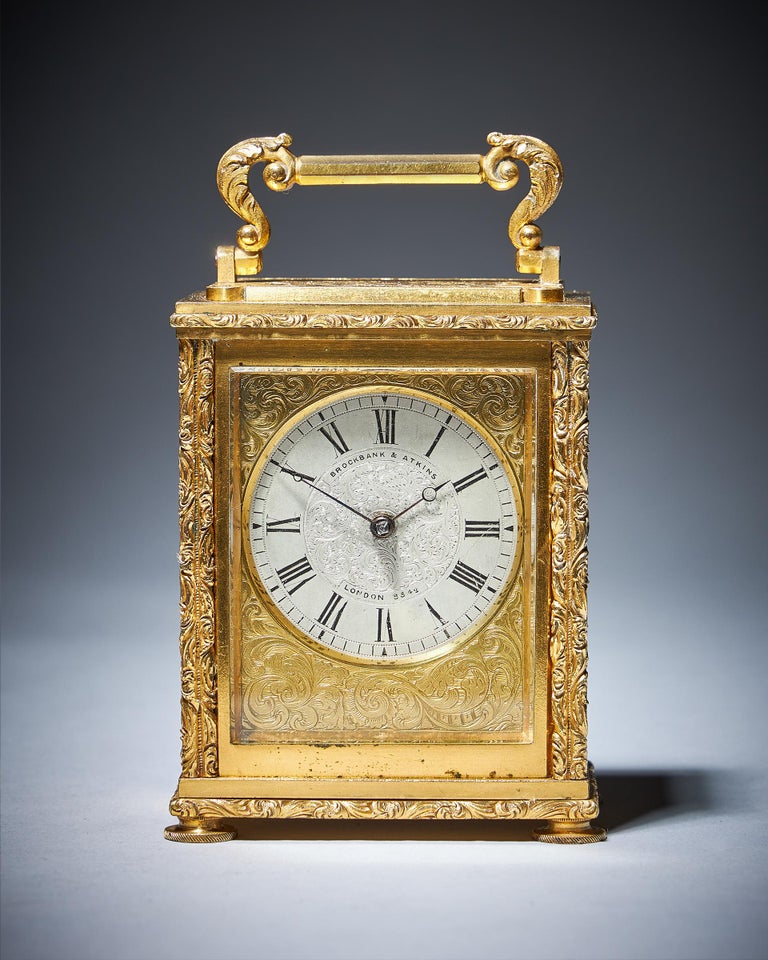 Very Rare English Carriage Clock Signed Brockbank and Atkins London at ...