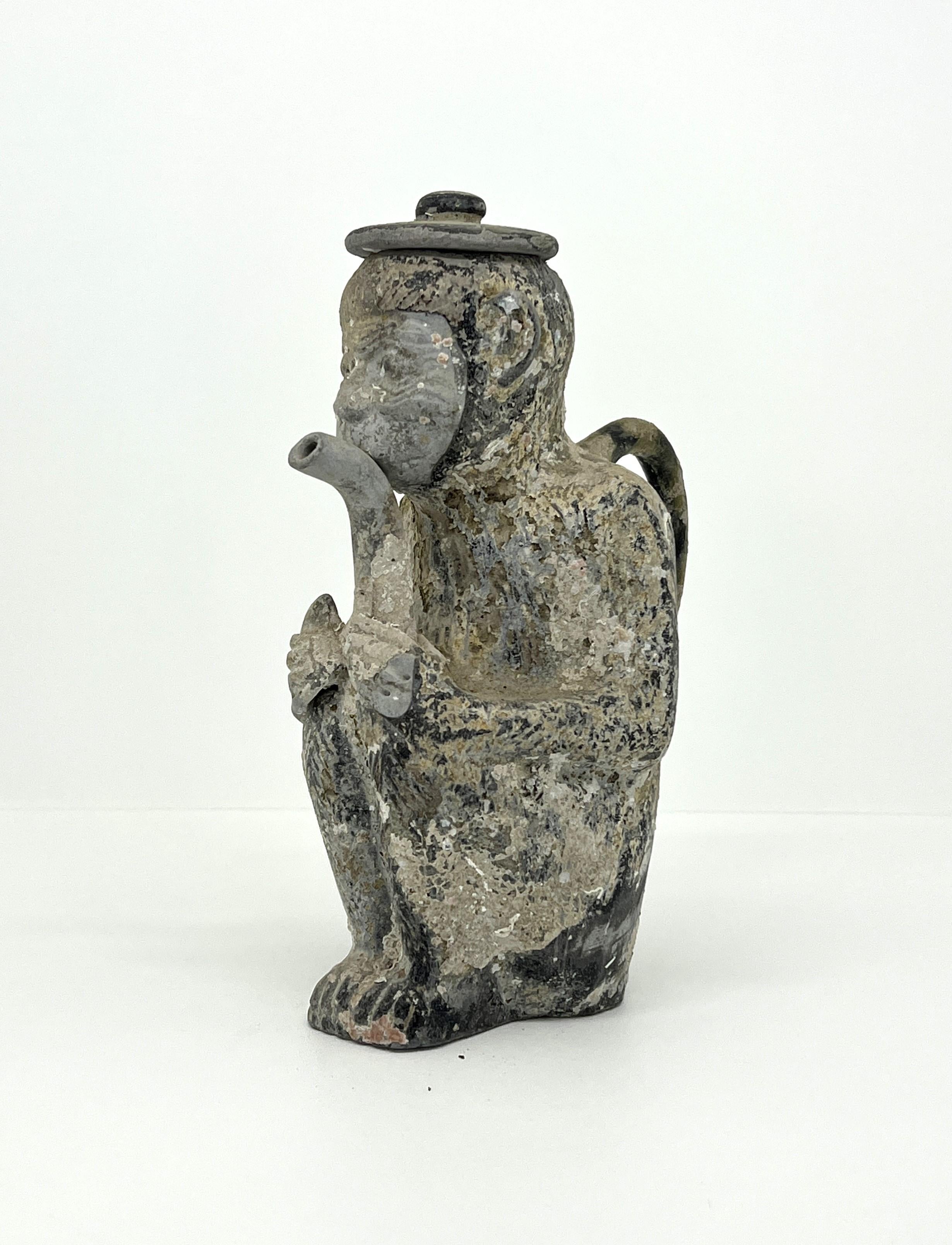 Very Rare Ewer of a Seated Monkey, C 1725, Qing Dynasty, Yongzheng Era ...