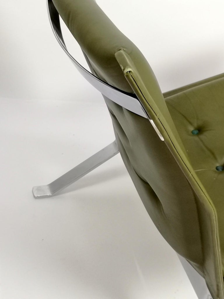 Very Rare Hand Made Steel Design Chair of Designer Tagyi, 1960's For ...