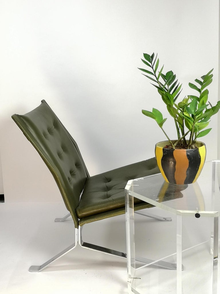 Very Rare Hand Made Steel Design Chair of Designer Tagyi, 1960's For ...