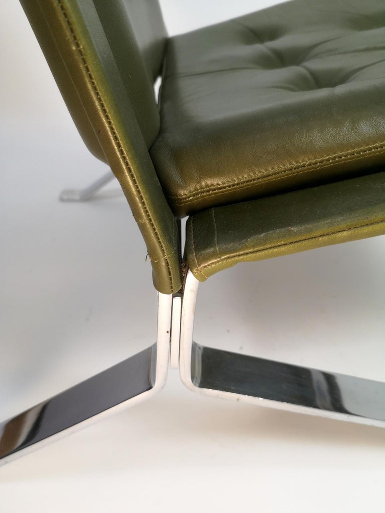 Very Rare Hand Made Steel Design Chair of Designer Tagyi, 1960's For ...