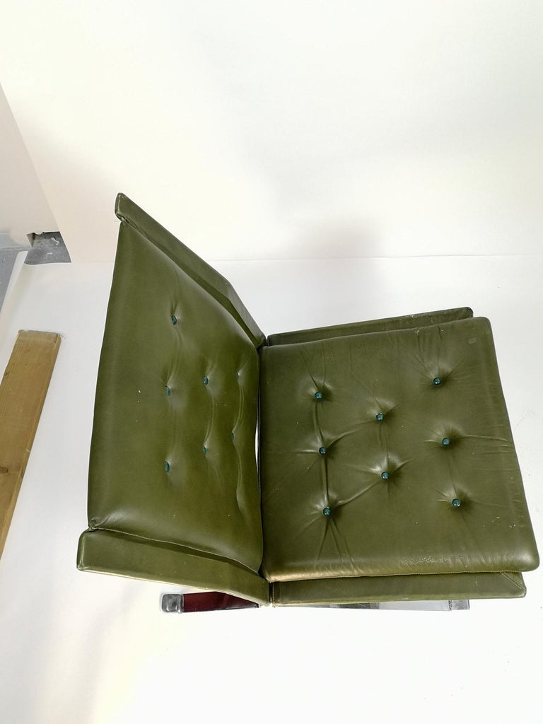 Very Rare Hand Made Steel Design Chair of Designer Tagyi, 1960's For ...