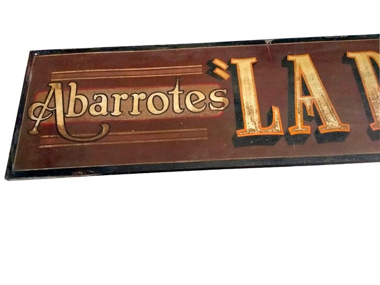 Very Rare Hand Painted Sign on Tin for Mexican Convenience Store from ...